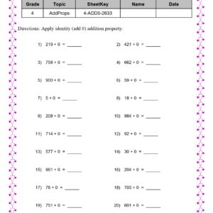 Addition Worksheets For Grade 4 - https://eLearning24x7.com