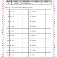 Factors And Multiples Worksheets For Grade 4 - https://eLearning24x7.com