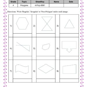 Geometry Worksheets For Grade 4 - https://eLearning24x7.com