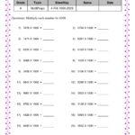 Multiplication Worksheets For Grade 4 - www.eLearning24x7.com