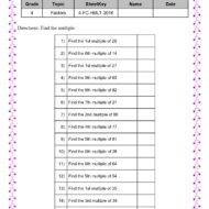 Factors And Multiples Worksheets For Grade 4 - https://eLearning24x7.com