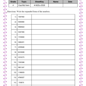 Numbers and Number System For Grade 4 - https://eLearning24x7.com