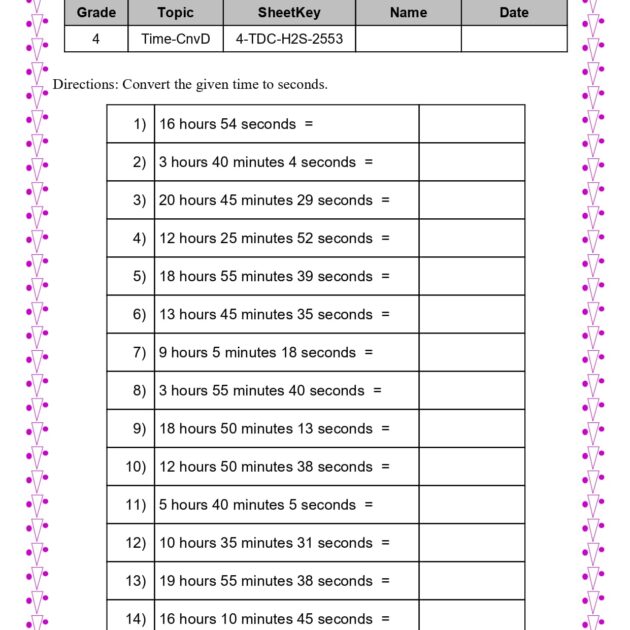 Time Worksheets For Grade 4 - https://eLearning24x7.com