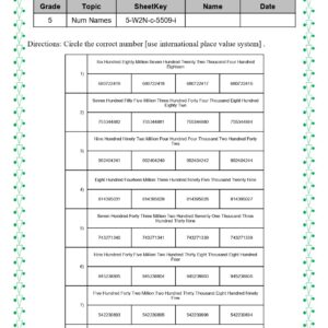 Number Operations For Grade 5 - https://eLearning24x7.com