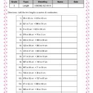 Length Measurement Worksheets For Grade 3 - https://eLearning24x7.com