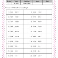 Addition Worksheets For Grade 3 - https://eLearning24x7.com