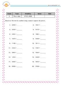 Number System Worksheets For Grade 3 - https://eLearning24x7.com