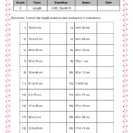 Length Measurement Worksheets For Grade 3 - https://eLearning24x7.com