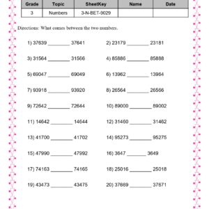 Number System Worksheets For Grade 3 - https://eLearning24x7.com