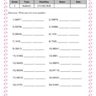 Number System Worksheets For Grade 3 - www.eLearning24x7.com
