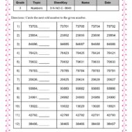 Number System Worksheets For Grade 3 - www.eLearning24x7.com