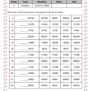 Number System Worksheets For Grade 3 - www.eLearning24x7.com