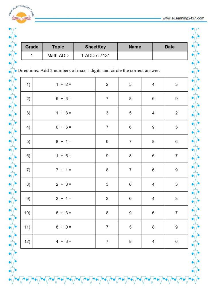 Add Two 1-Digit Numbers - https://eLearning24x7.com