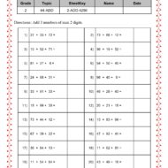 Addition Worksheets For Grade 2 - https://eLearning24x7.com