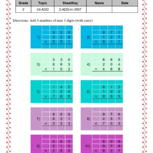 Addition Worksheets For Grade 2 - https://eLearning24x7.com