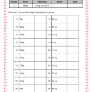 Mass Measurement Worksheets For Grade 2 - https://eLearning24x7.com