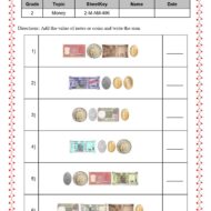 Money Worksheets For Grade 2 - https://eLearning24x7.com