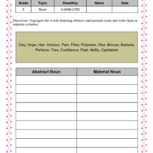 Noun Worksheets For Grade 3 - https://eLearning24x7.com