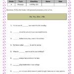 Pronoun Worksheets For Grade 4 - www.eLearning24x7.com